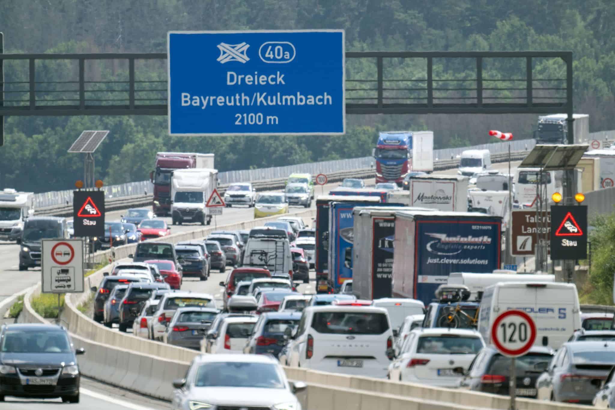 Wunderschne A3 Bayern Stau Fotosnull